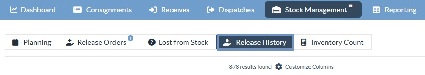 Release History | Relief Item Tracking Application (RITA) User Guide